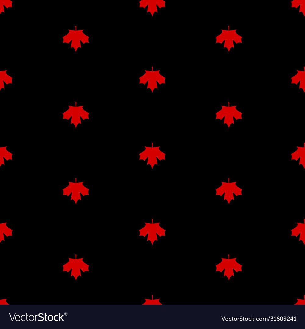 Red maple canada seamless pattern Royalty Free Vector Image