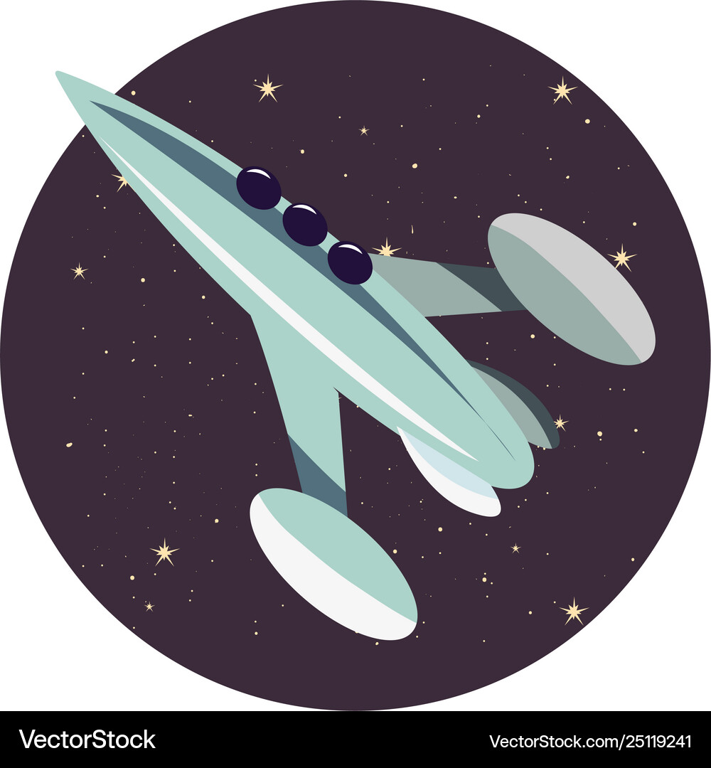 Rocket spaceship space Royalty Free Vector Image