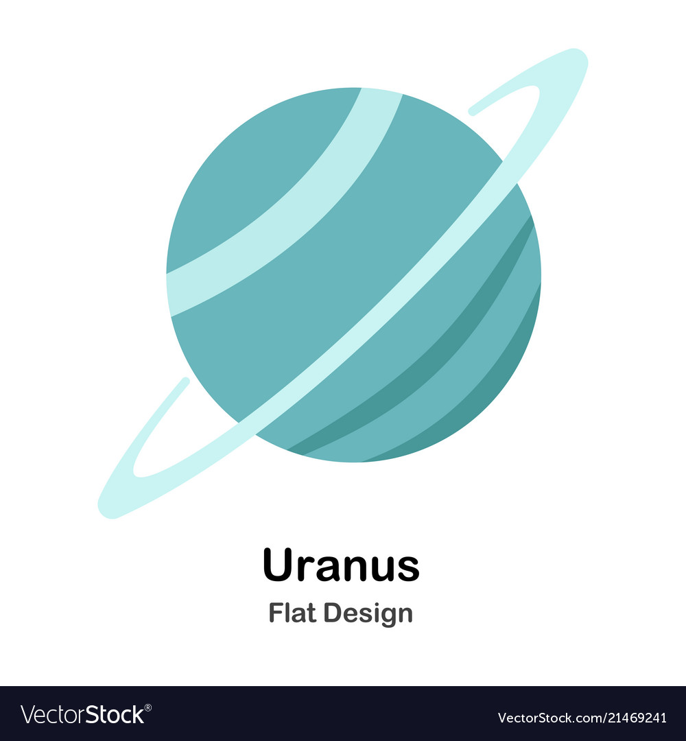 Uranus flat Royalty Free Vector Image - VectorStock
