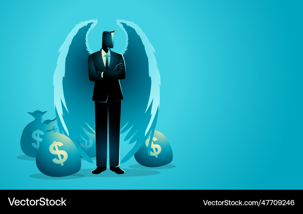 An angel as a businessman Royalty Free Vector Image