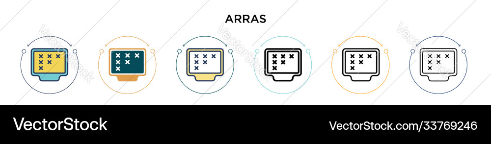 Arras icon in filled thin line outline and stroke Vector Image