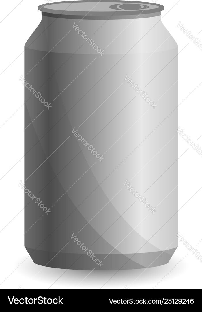 Blank aluminium can icon cartoon style Royalty Free Vector