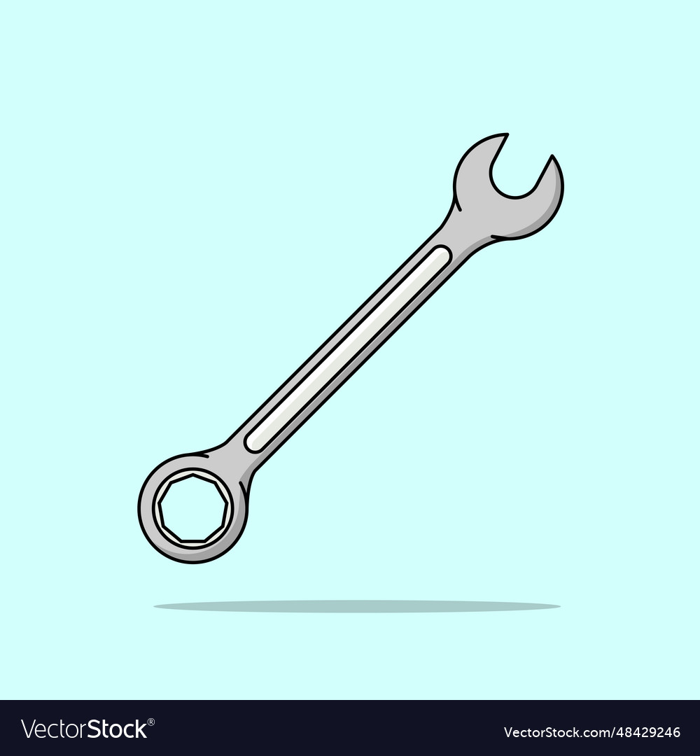 Combination spanner Royalty Free Vector Image - VectorStock
