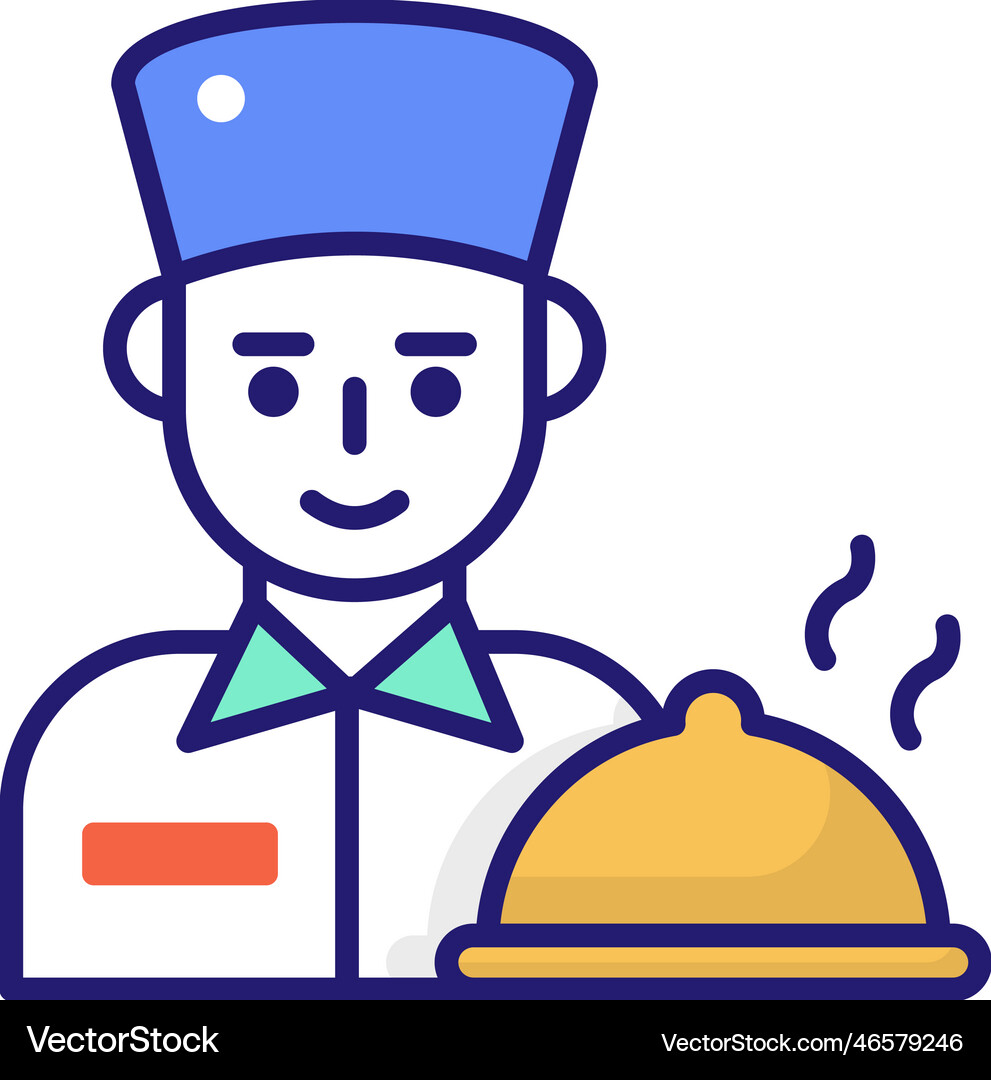 Hotel service fill outline icon style illus Vector Image