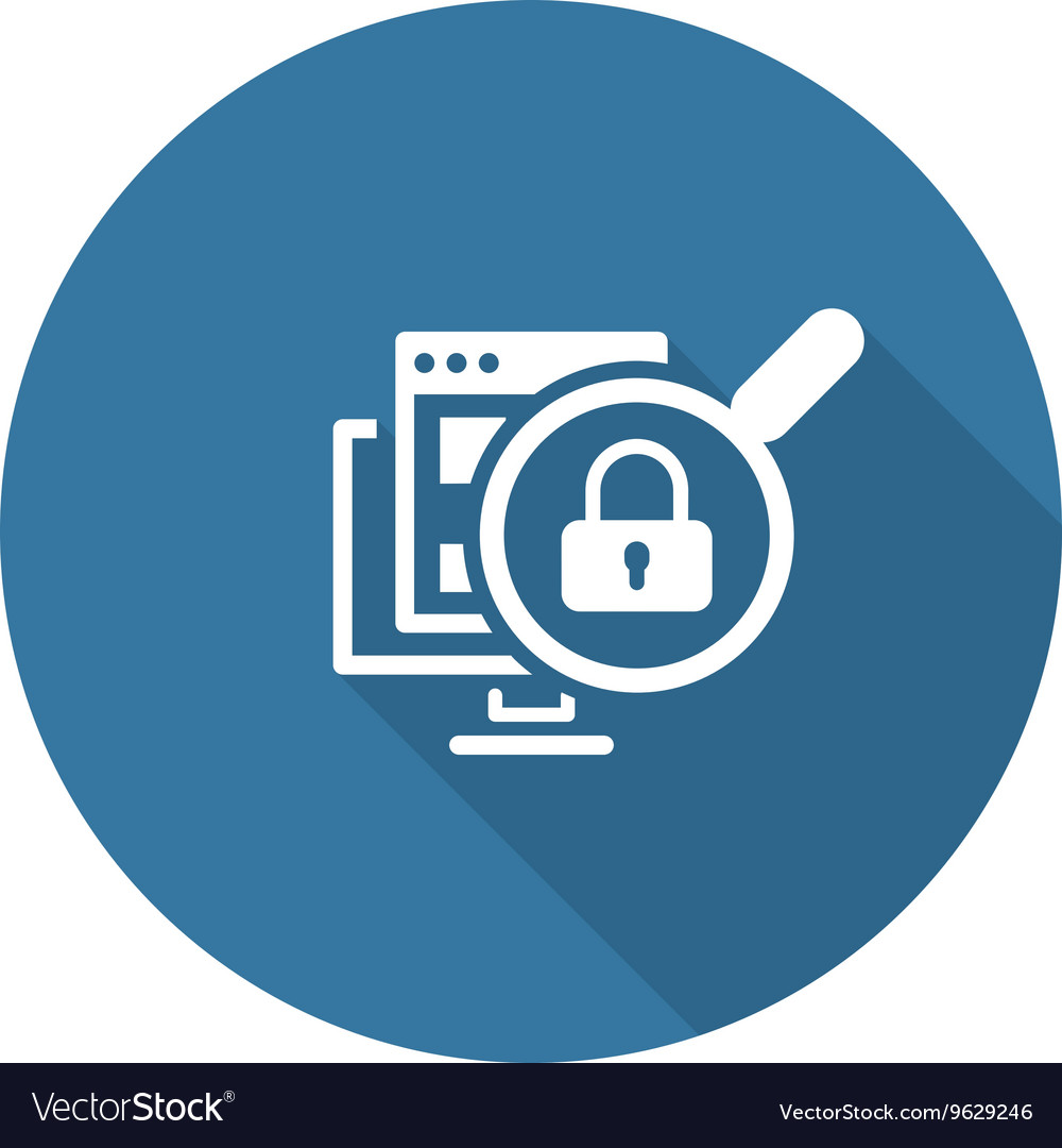 Internet security icon flat design Royalty Free Vector Image Internet security icon flat design Royalty Free Vector Image