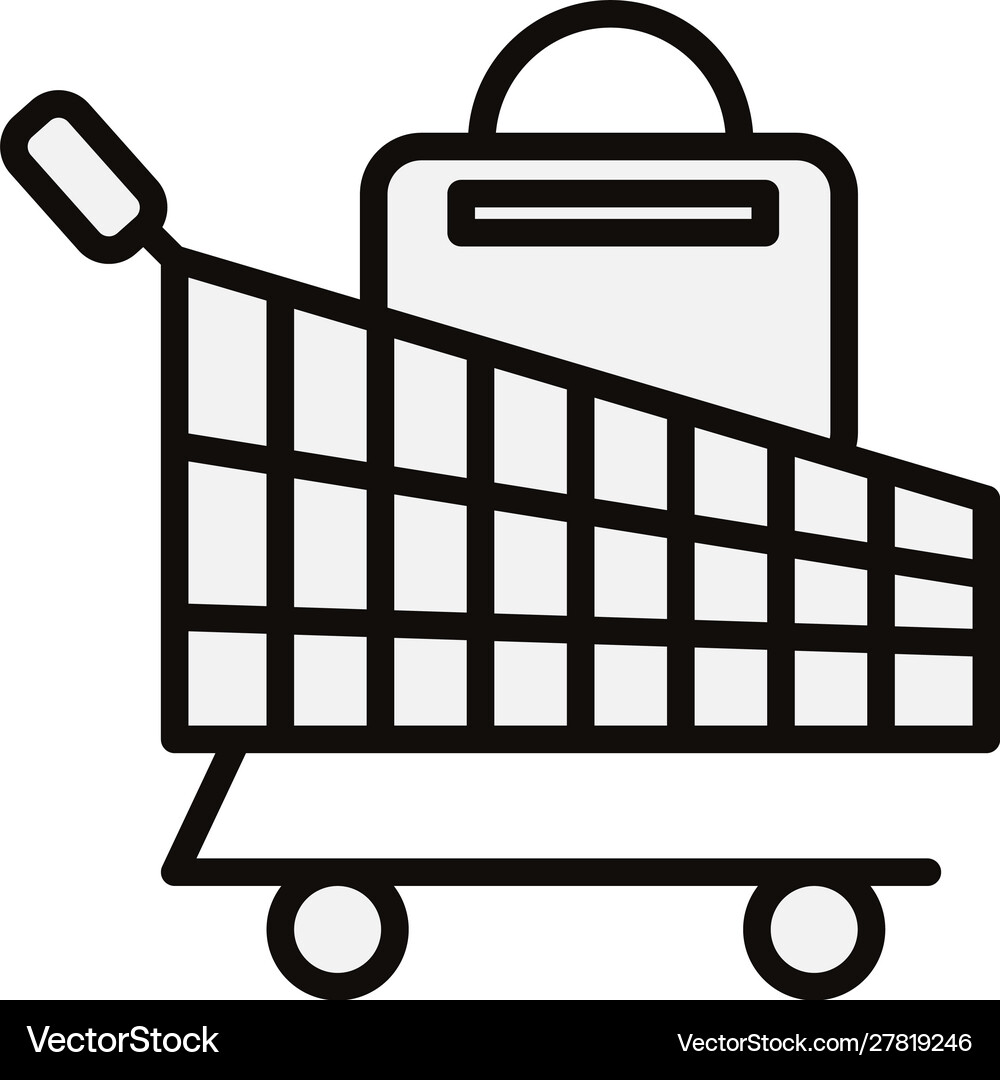 Isolated shopping cart design Royalty Free Vector Image