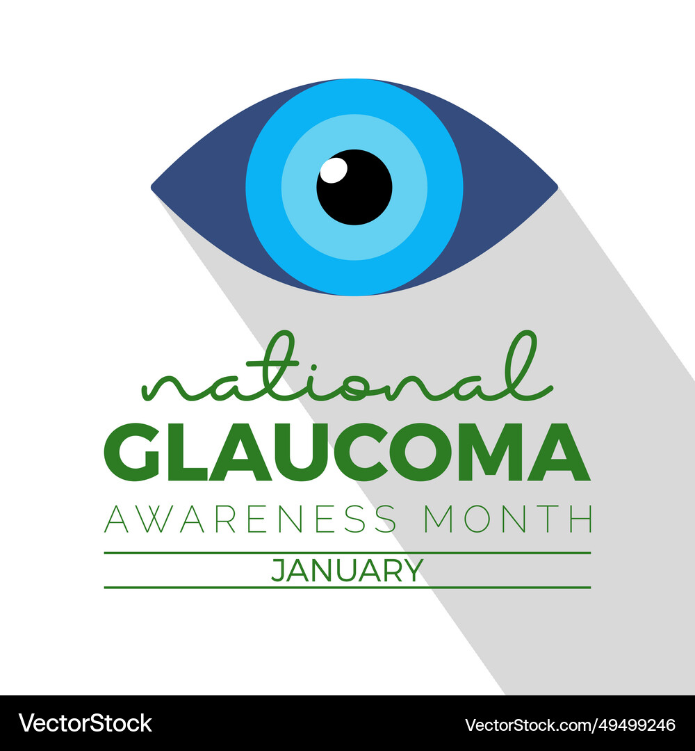 National glaucoma awareness month template eye Vector Image