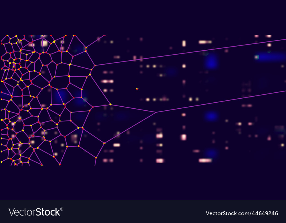 Neural network concept connected cells with links Vector Image