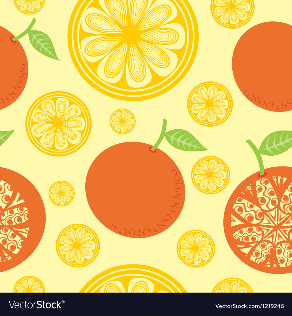 Orange seamless pattern background Royalty Free Vector Image