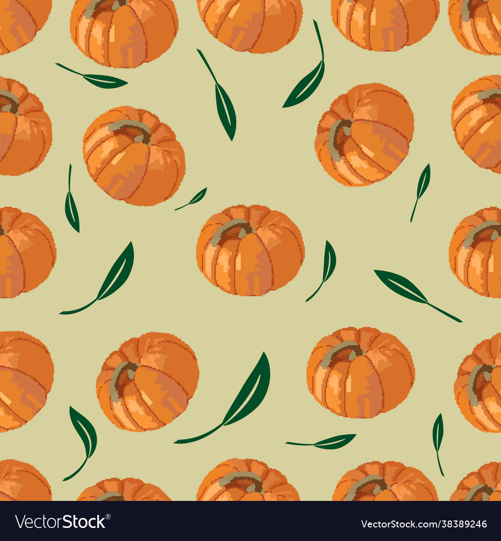 Pumpkin pattern Royalty Free Vector Image - VectorStock