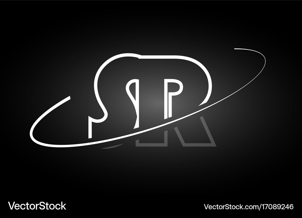 Sr s r letter alphabet logo black white icon Vector Image