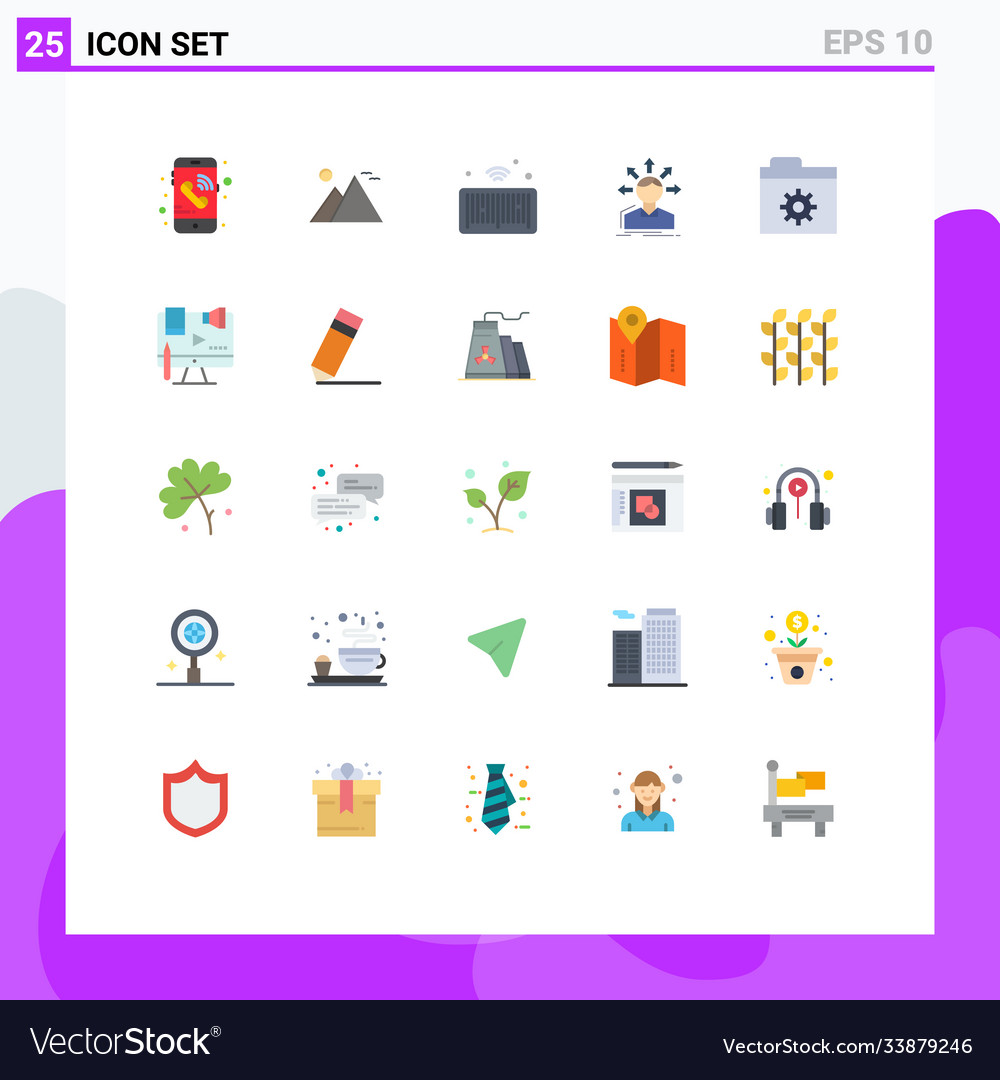Stock icon pack 25 line signs and symbols for Vector Image