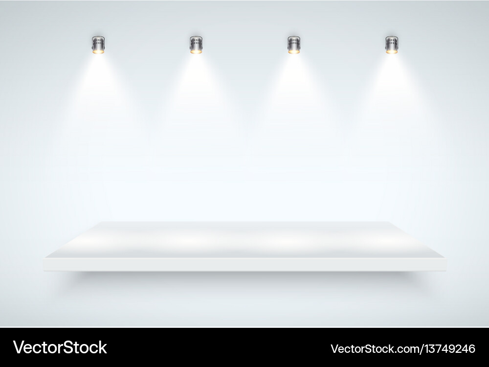 White presentation platform Royalty Free Vector Image