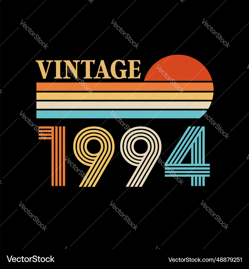 1994 vintage t shirt design Royalty Free Vector Image