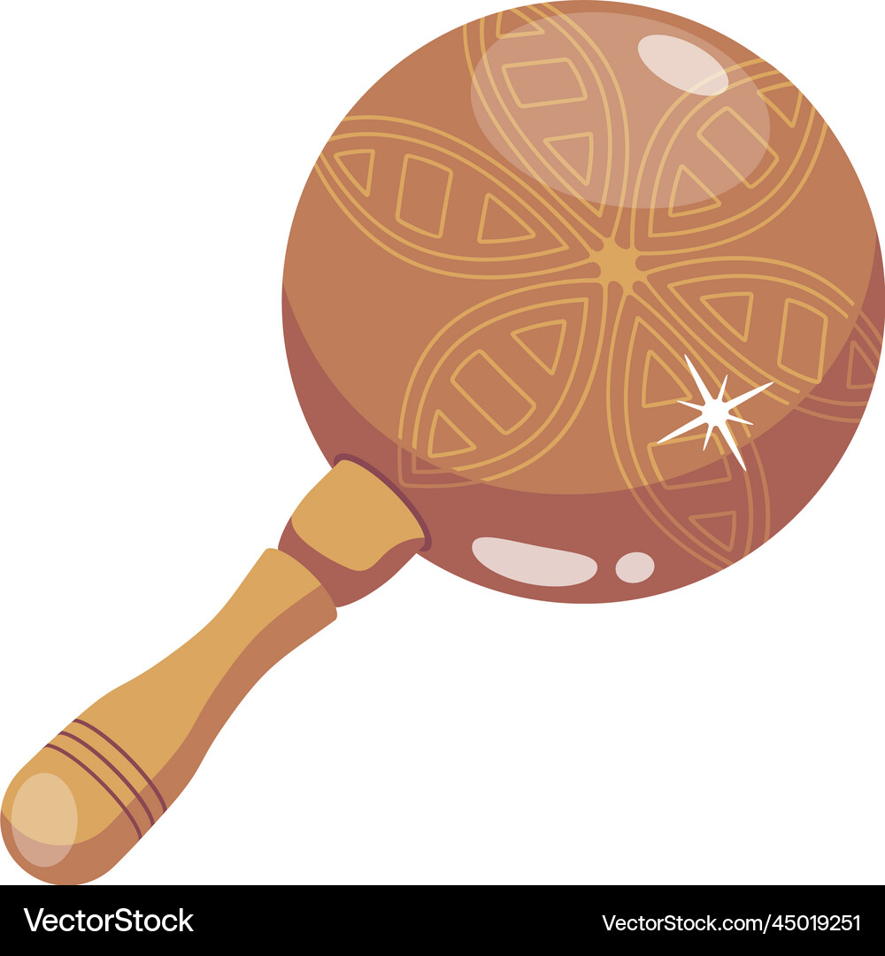 A rattle instrument common in mexico flat icon Vector Image