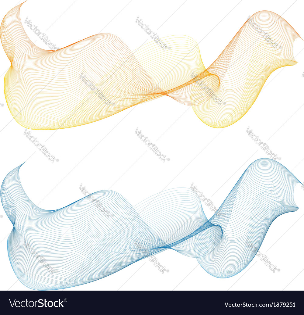 Abstract wave design set Royalty Free Vector Image