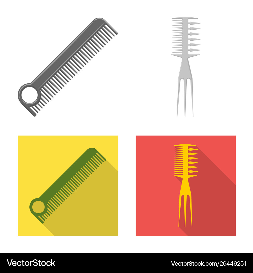 Brush and hair logo set Royalty Free Vector Image