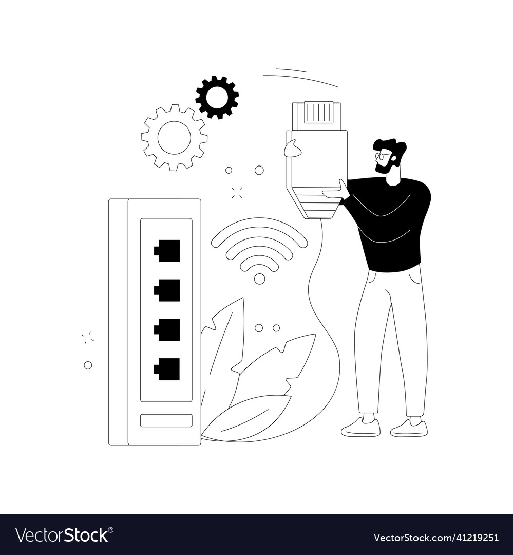 Ethernet Connection Abstract Concept Royalty Free Vector