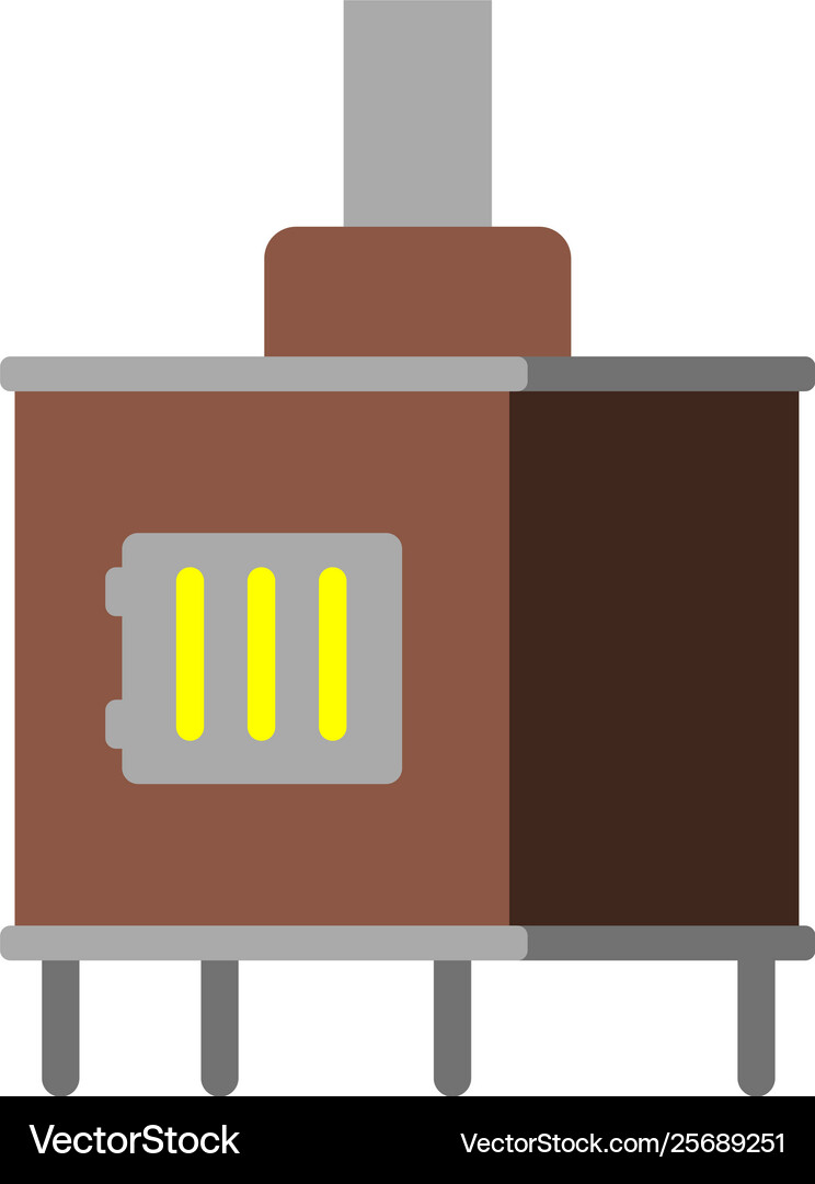 Furnace geometric isolated Royalty Free Vector Image