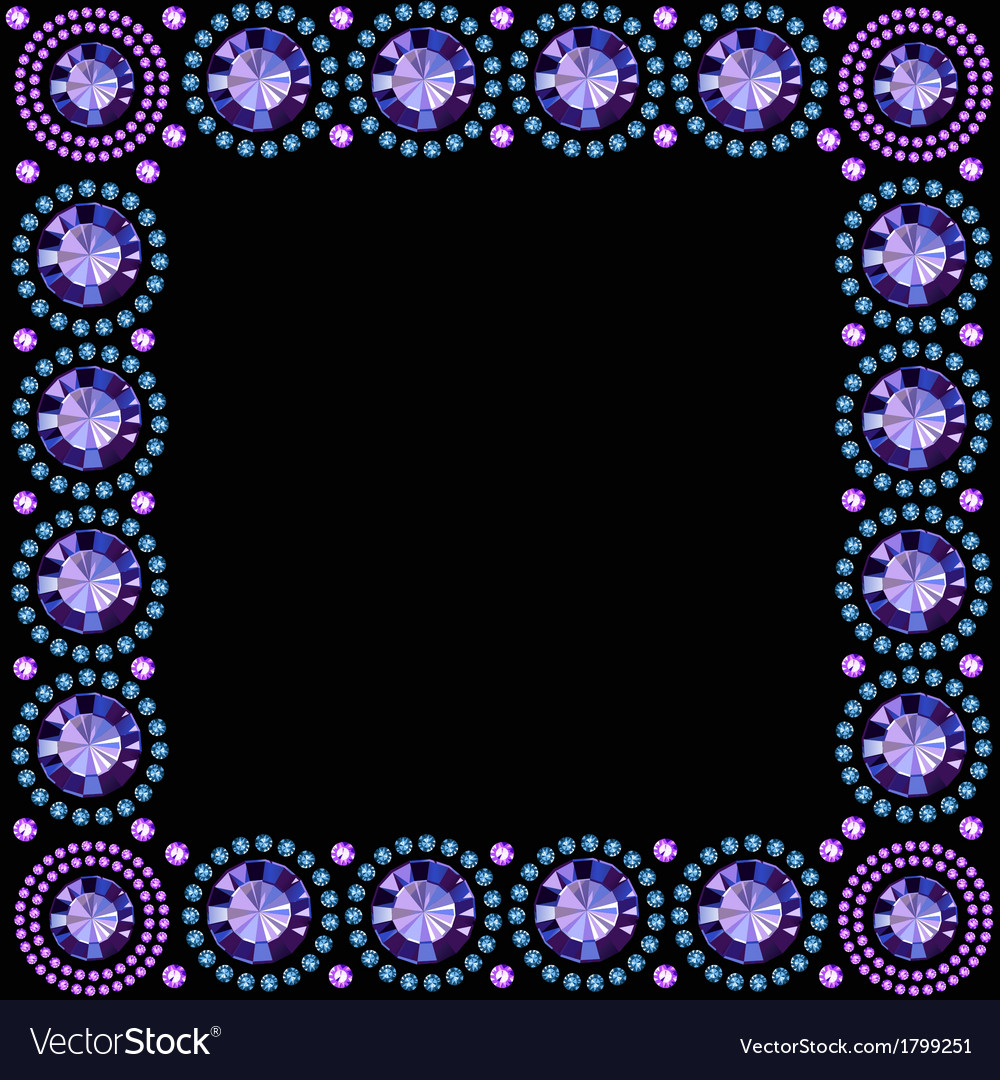 Gem frame Royalty Free Vector Image - VectorStock