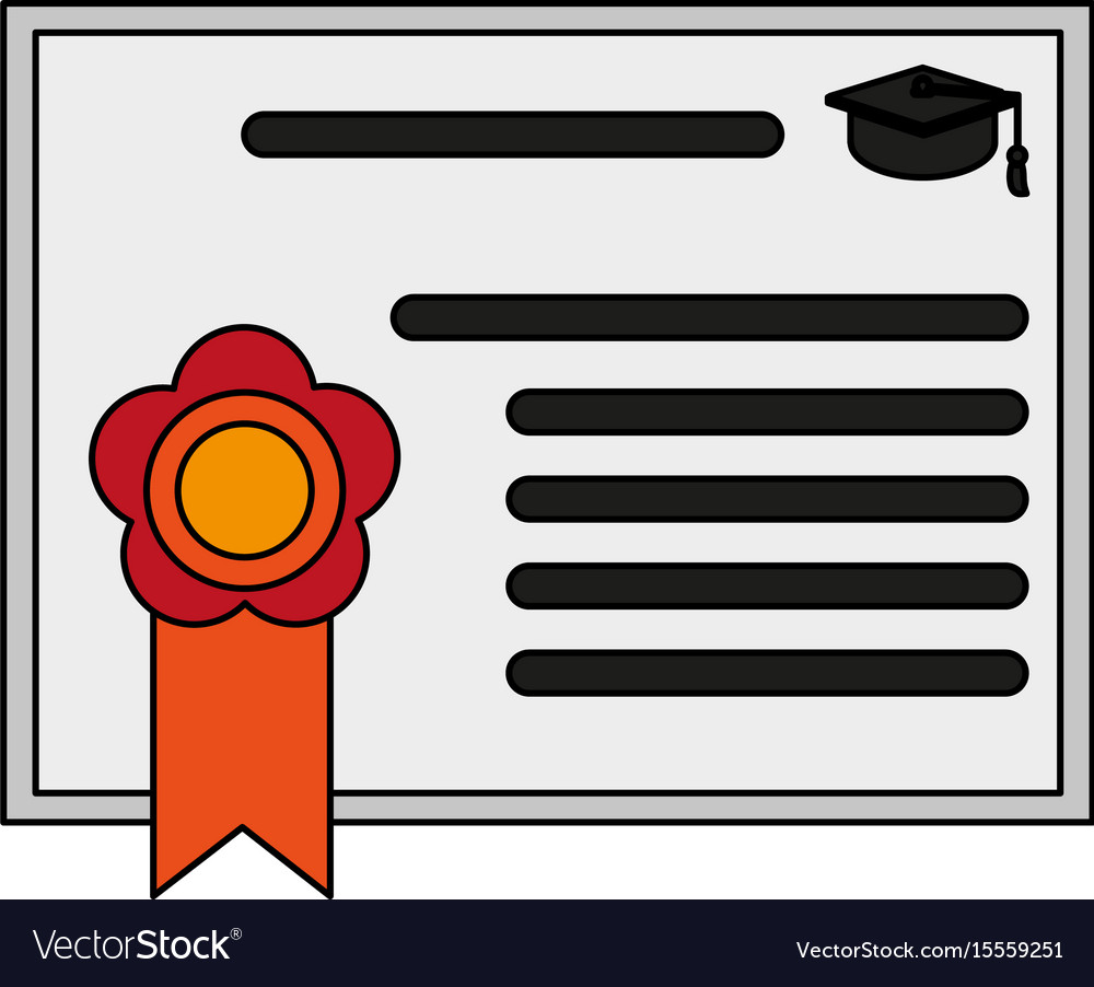 Graduation diploma achievement Royalty Free Vector Image