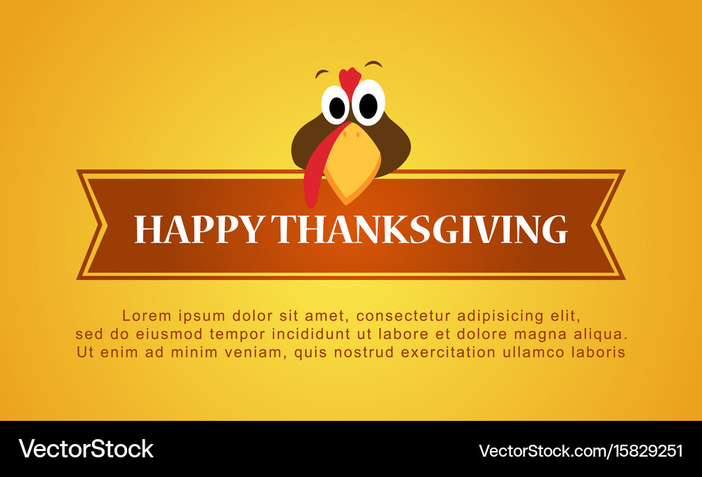 Happy thanksgiving on yellow background style Vector Image