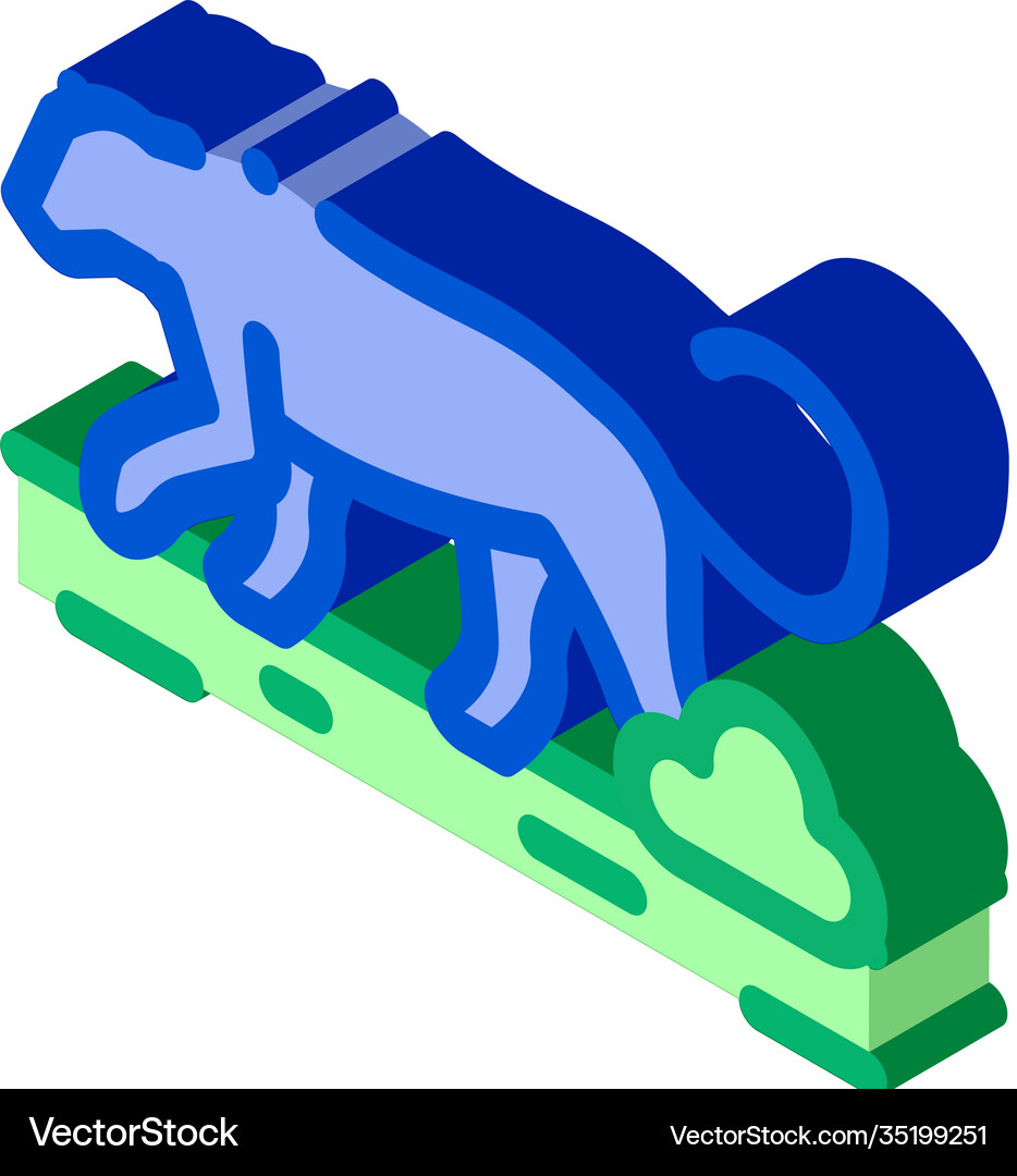 Lion wild animal isometric icon Royalty Free Vector Image