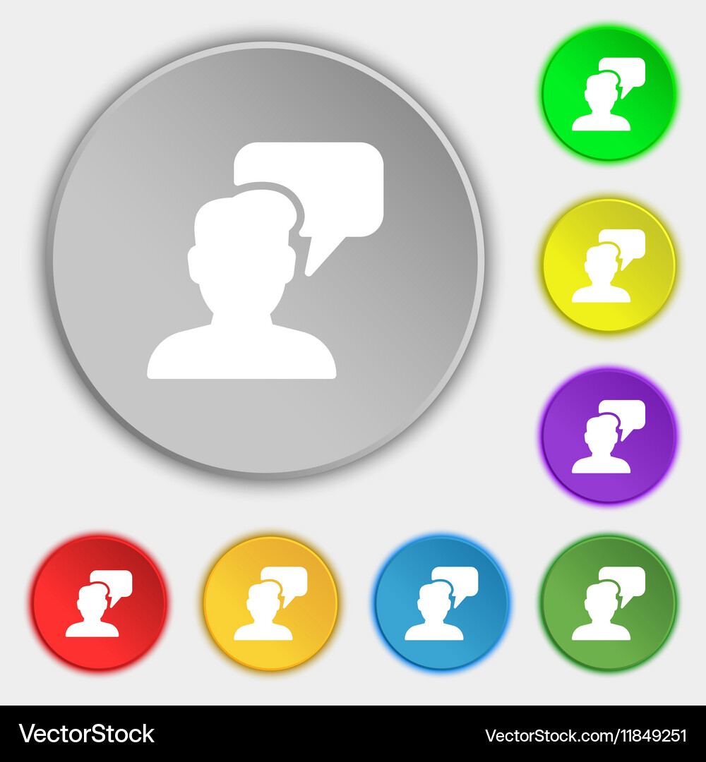 People talking icon sign symbol on eight flat Vector Image