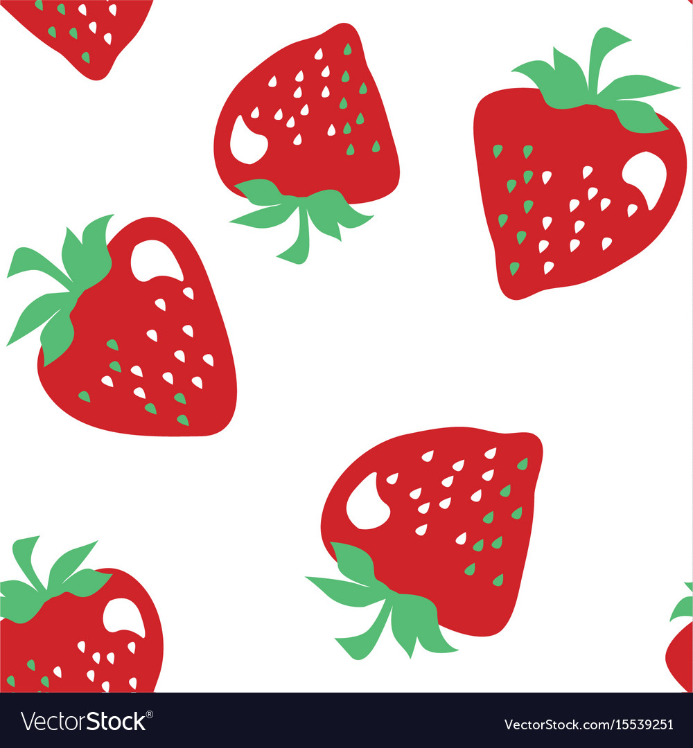 Simple strawberries seamless pattern Royalty Free Vector