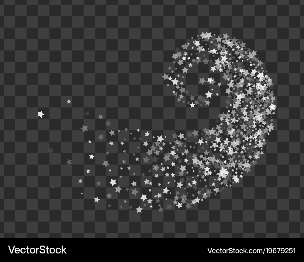 Stars twisted in swirl or vortex Royalty Free Vector Image
