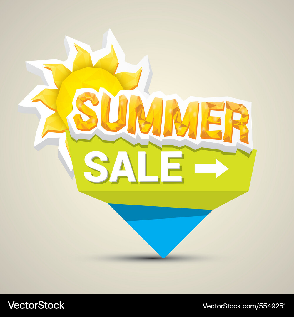 Summer sale label or sticker Royalty Free Vector Image