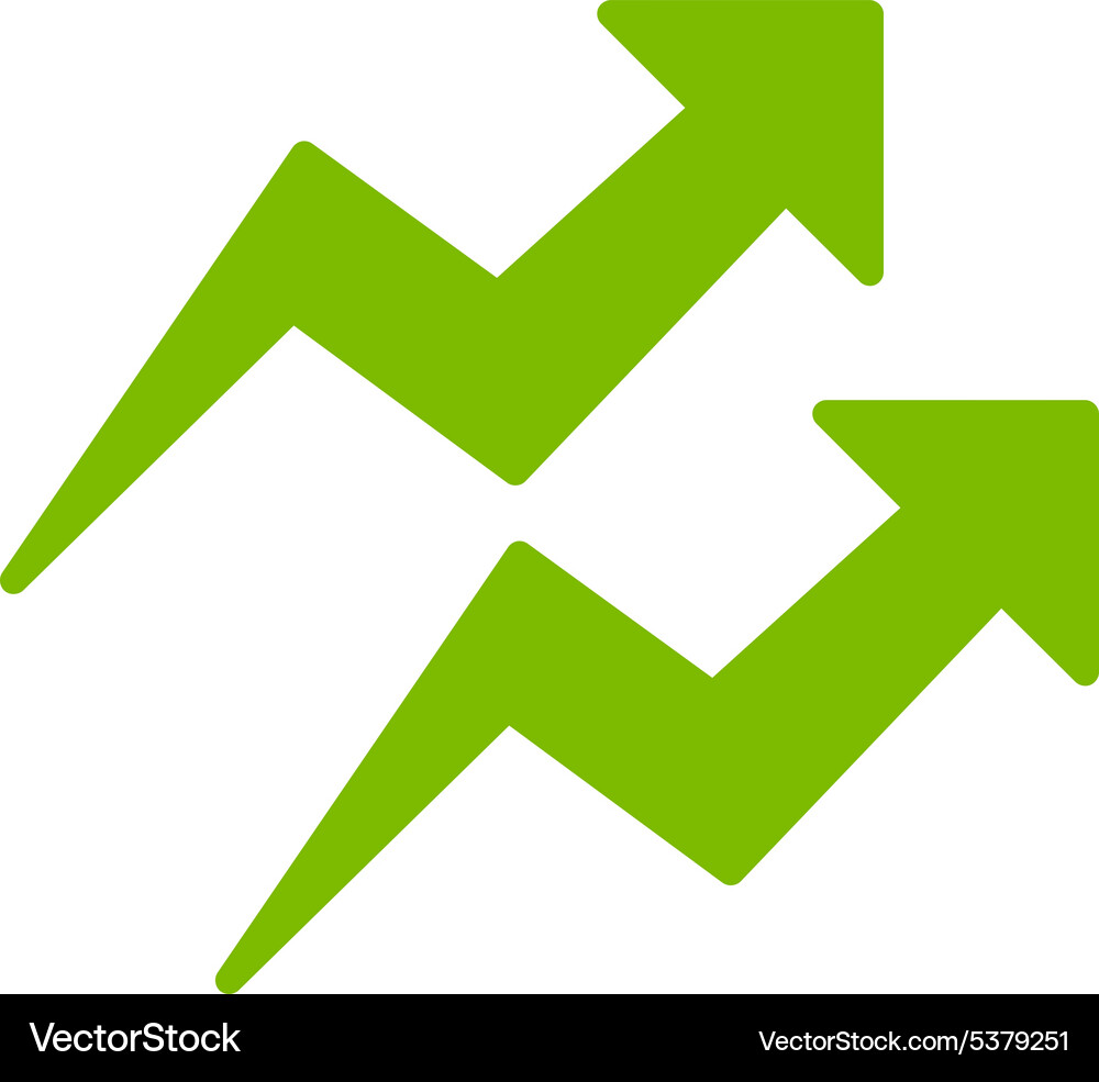 Trends icon from business bicolor set Royalty Free Vector