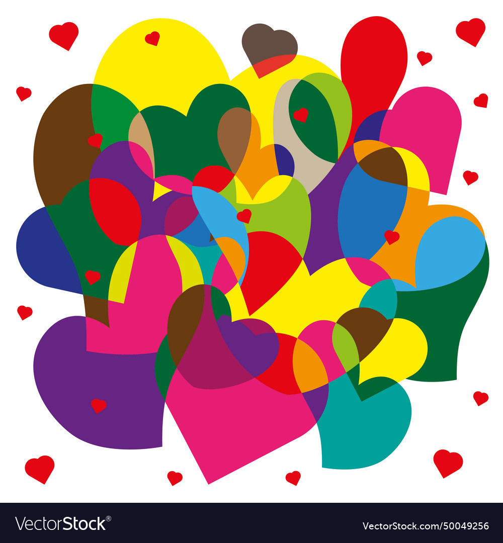 Background made of bright hearts many Royalty Free Vector