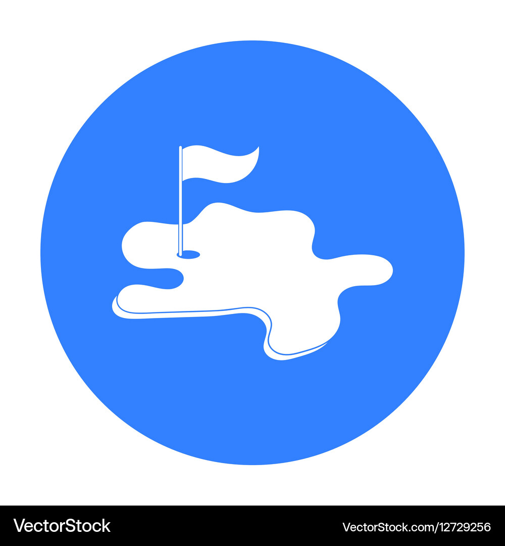 Golf course icon in black style isolated on white Vector Image