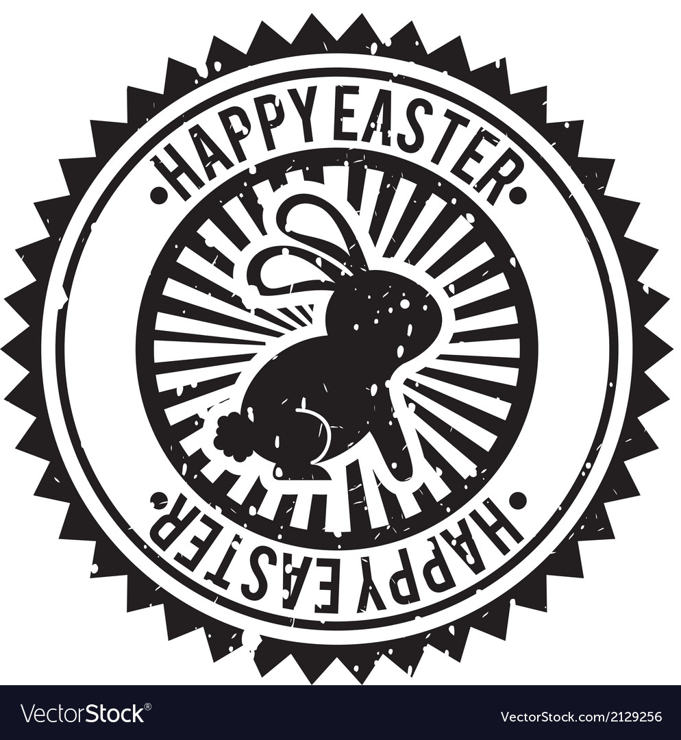 Happy easter over white background Royalty Free Vector Image