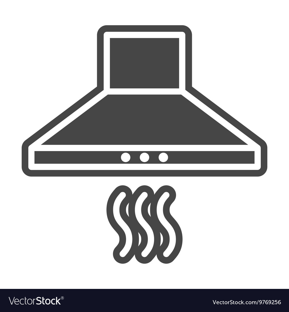 Kitchen hood icon solid gray Royalty Free Vector Image