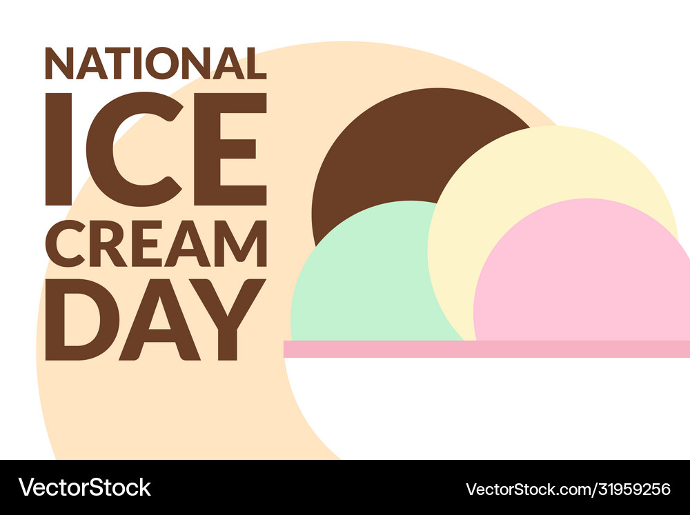 National ice cream day holiday concept template Vector Image