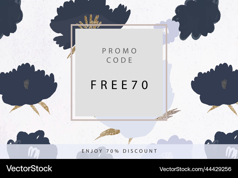 Sale promotion text floral frame Royalty Free Vector Image