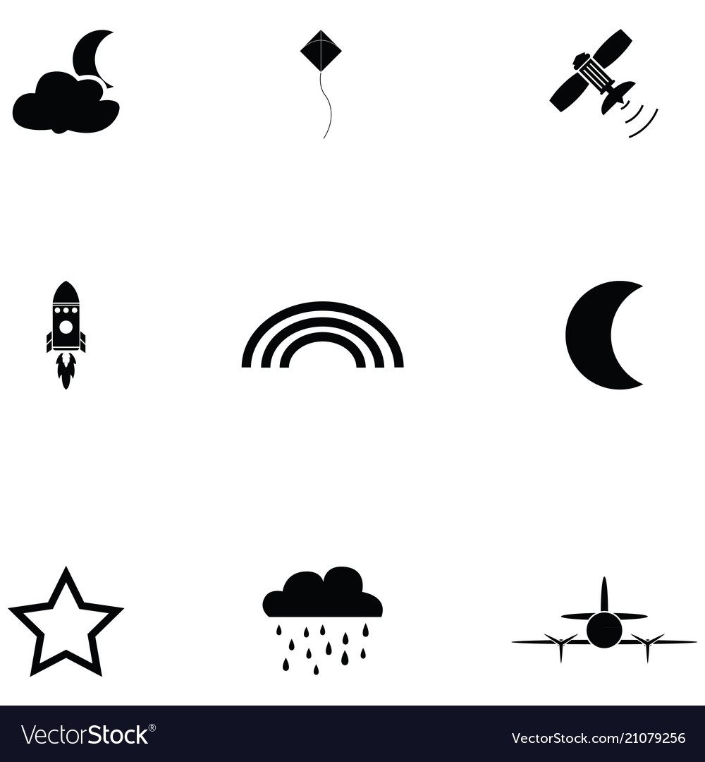 Sky icon set Royalty Free Vector Image - VectorStock