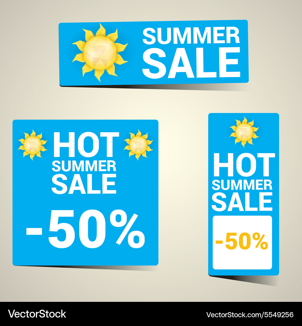 Summer sale label or sticker Royalty Free Vector Image