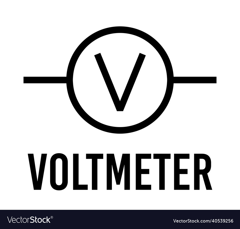 Voltmeter electronic component icon flat design Vector Image