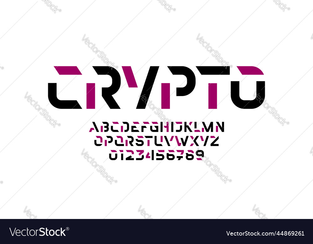 Abstract modern alphabet font typography Vector Image Abstract modern alphabet font typography Vector Image