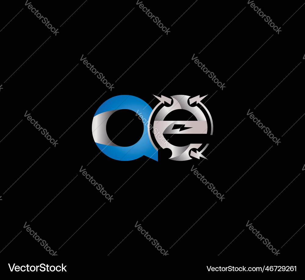 Ae letter electric energy abstract technology logo
