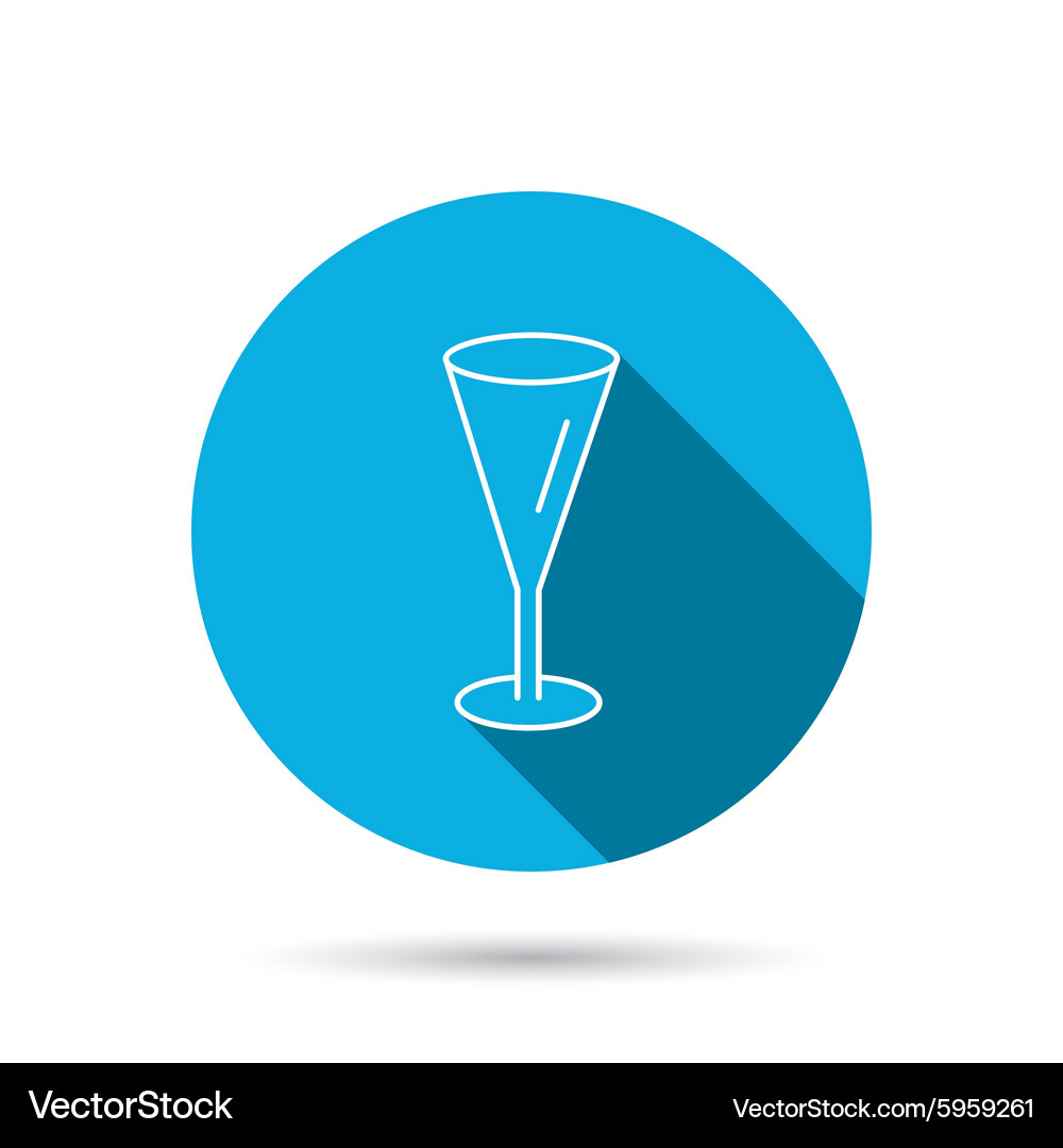 Champagne glass icon goblet sign Royalty Free Vector Image