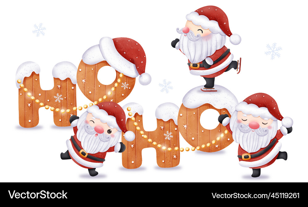 Christmas cute santa claus Royalty Free Vector Image