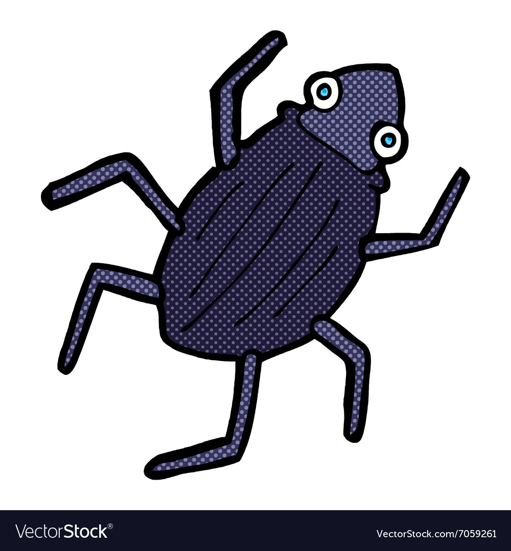 Comic cartoon bug Royalty Free Vector Image - VectorStock