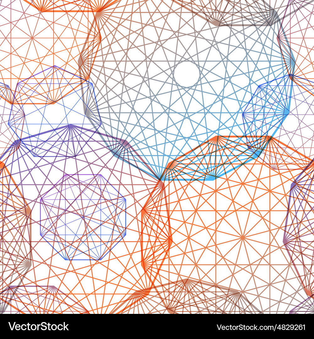 Concentric colored circles seamles pattern Vector Image