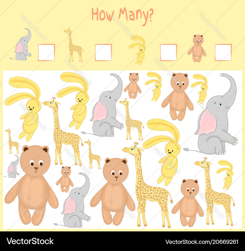 Counting game for preschool children a Royalty Free Vector