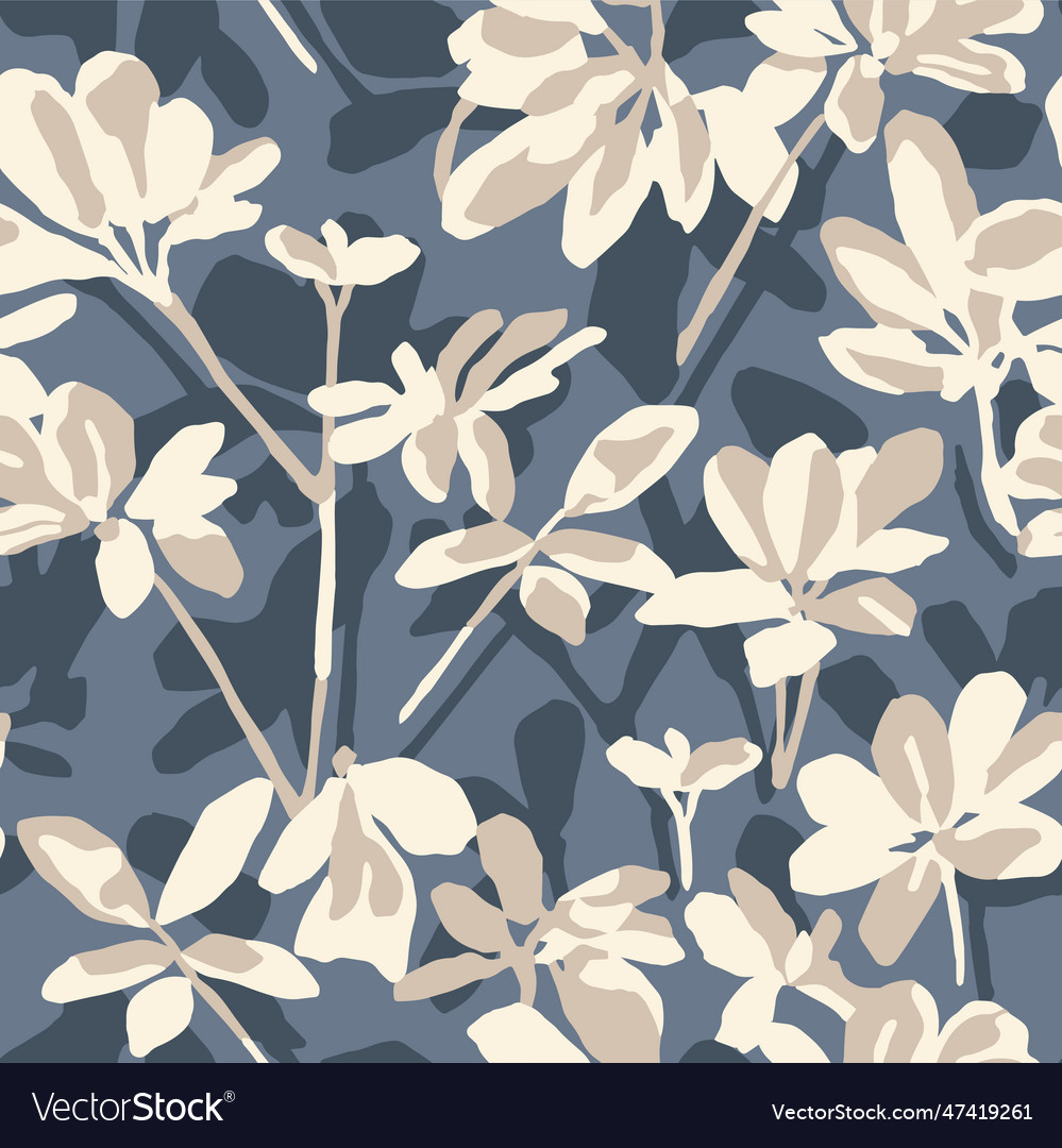Flower botanical pattern Royalty Free Vector Image