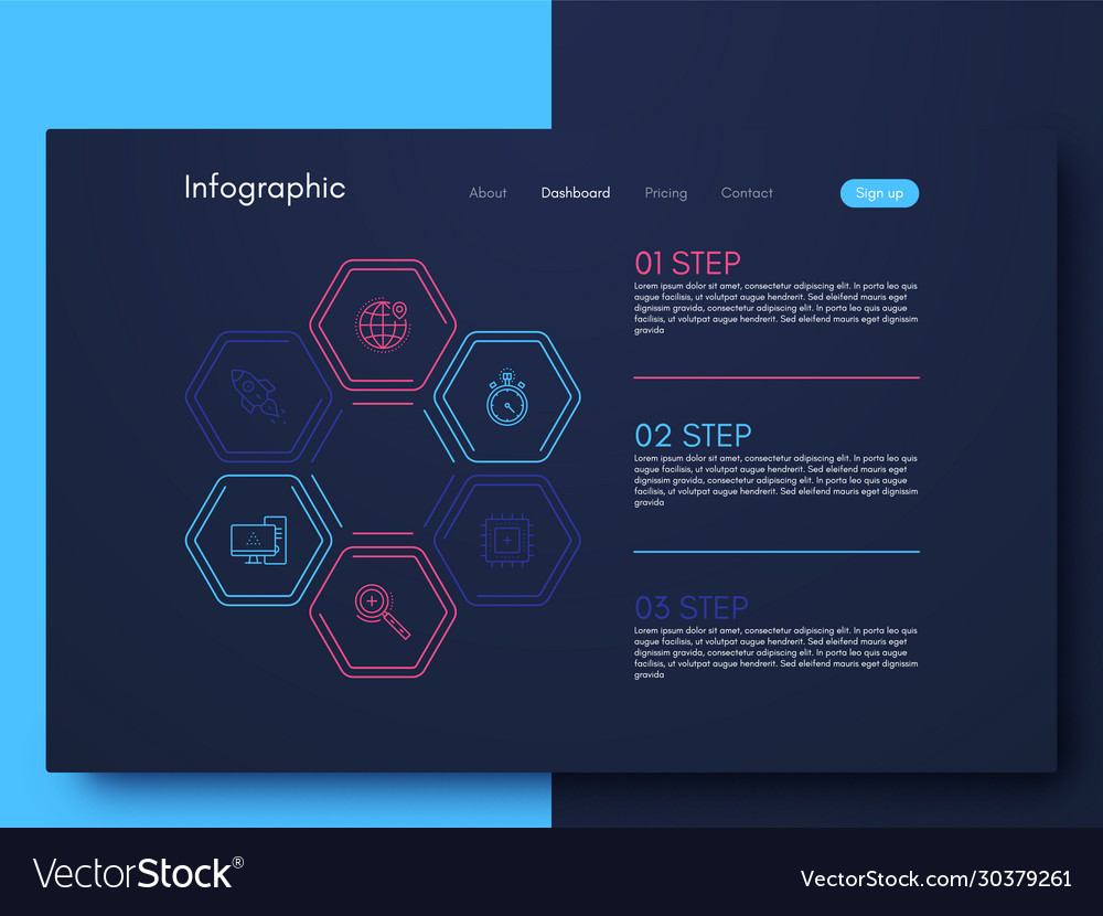 Graphic infographics template for creating mobile Vector Image Graphic infographics template for creating mobile Vector Image